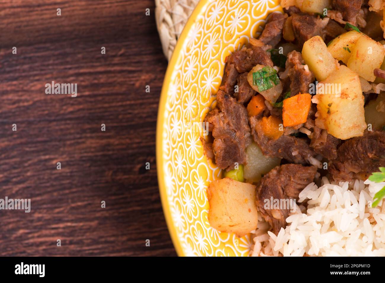 Picante de carne Peruvian food buffet table Assorted dishes gourmet ...