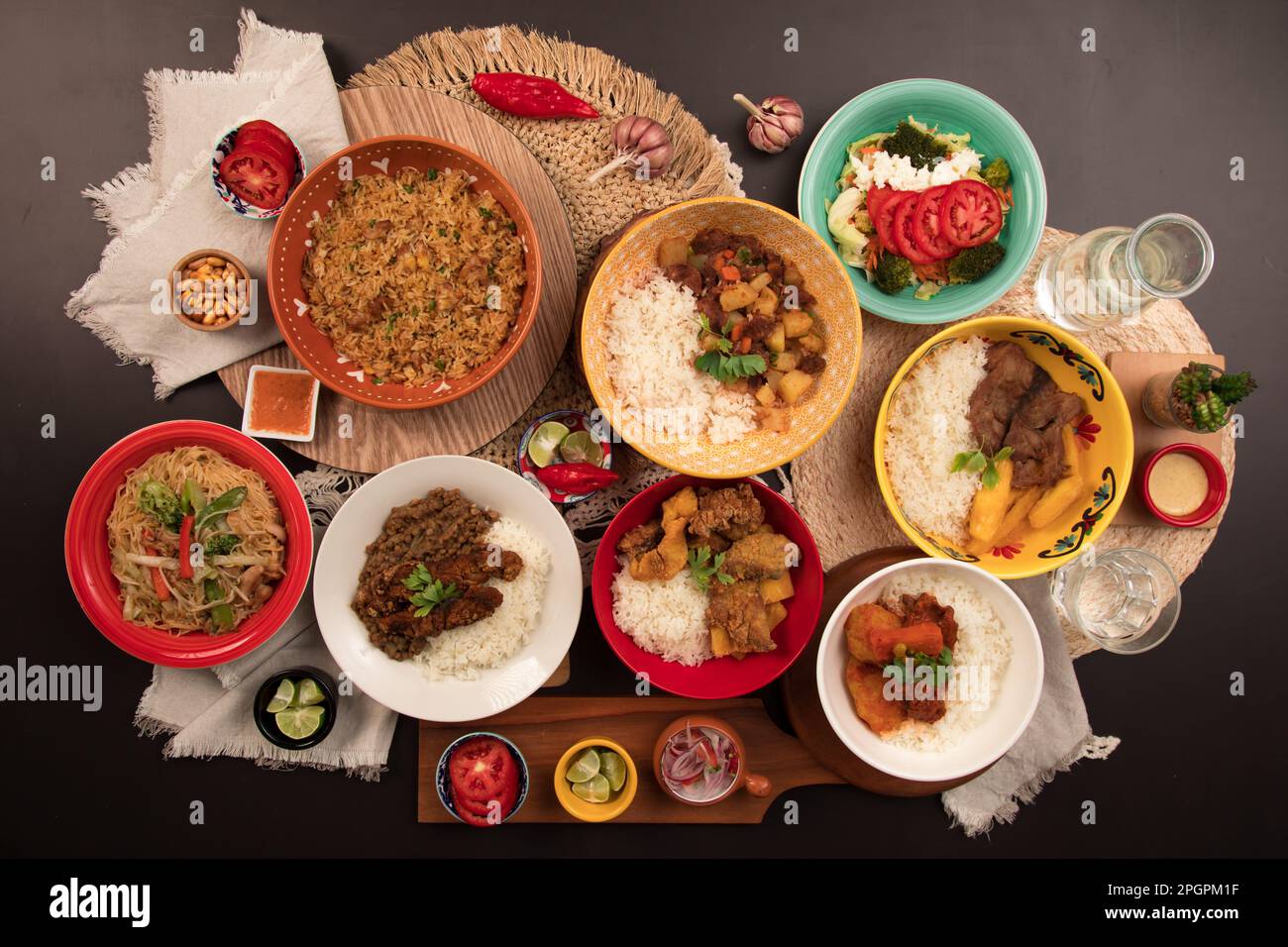 Peruvian food buffet table Assorted dishes gourmet cuisine Peru ...