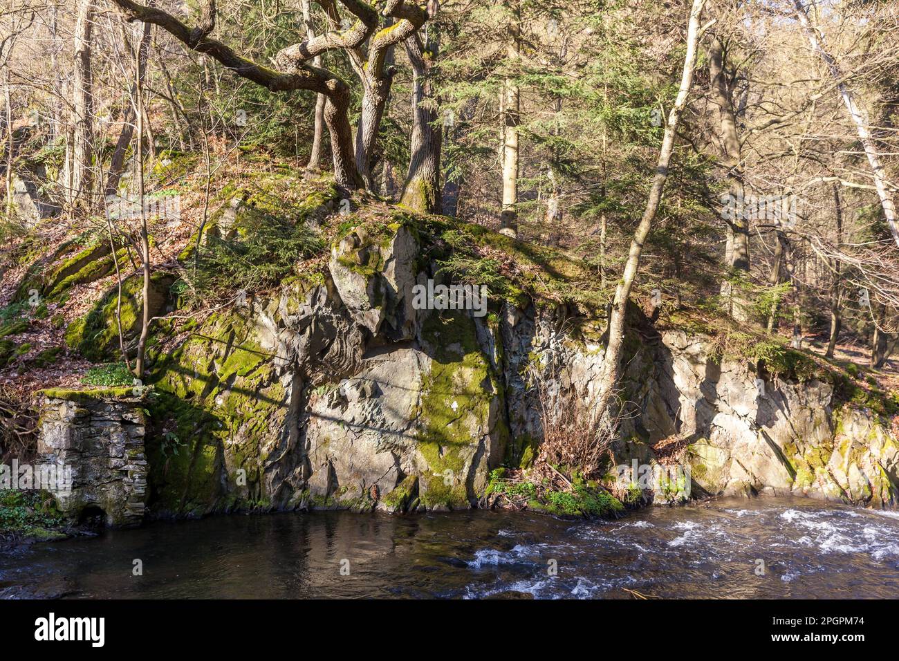 Harz Waterfall Selke Valley Selke Waterfall Stock Photo - Alamy