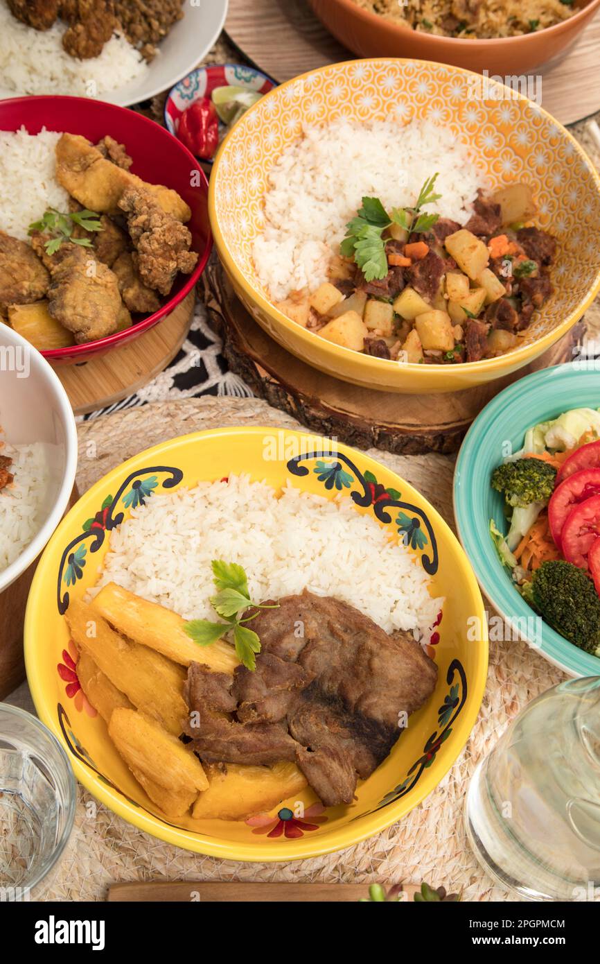 Peruvian food buffet table Assorted dishes gourmet cuisine Peru ...