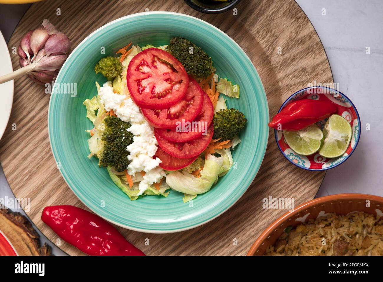 Salad Peruvian food buffet table Assorted dishes gourmet cuisine Peru ...