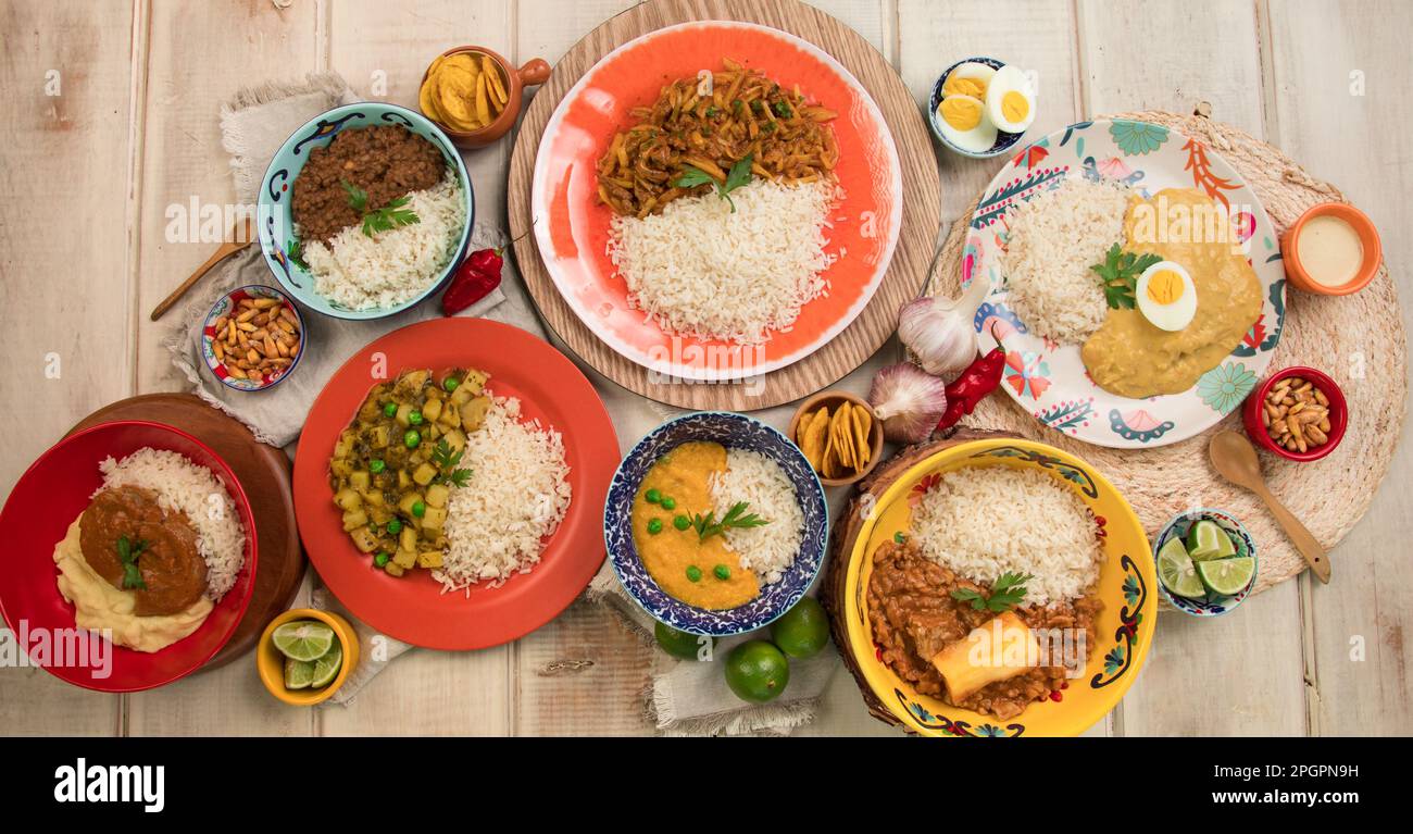 Peruvian food buffet table Assorted dishes gourmet cuisine Peru ...