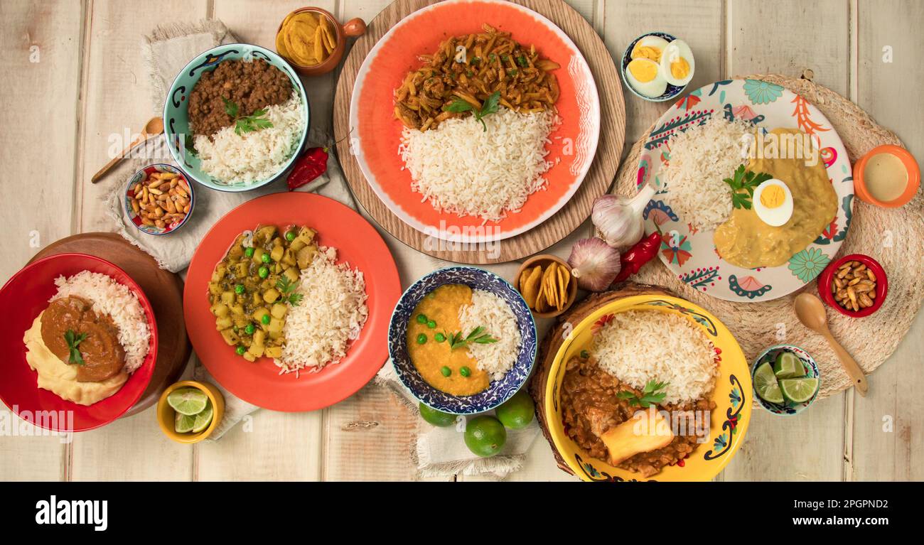 Peruvian food buffet table Assorted dishes gourmet cuisine Peru ...