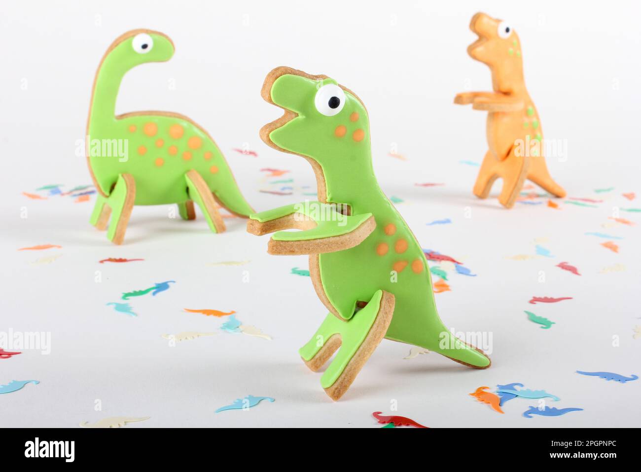 Dinosaur shaped cookies, shortbread, frosting, icing, kids birthday ...