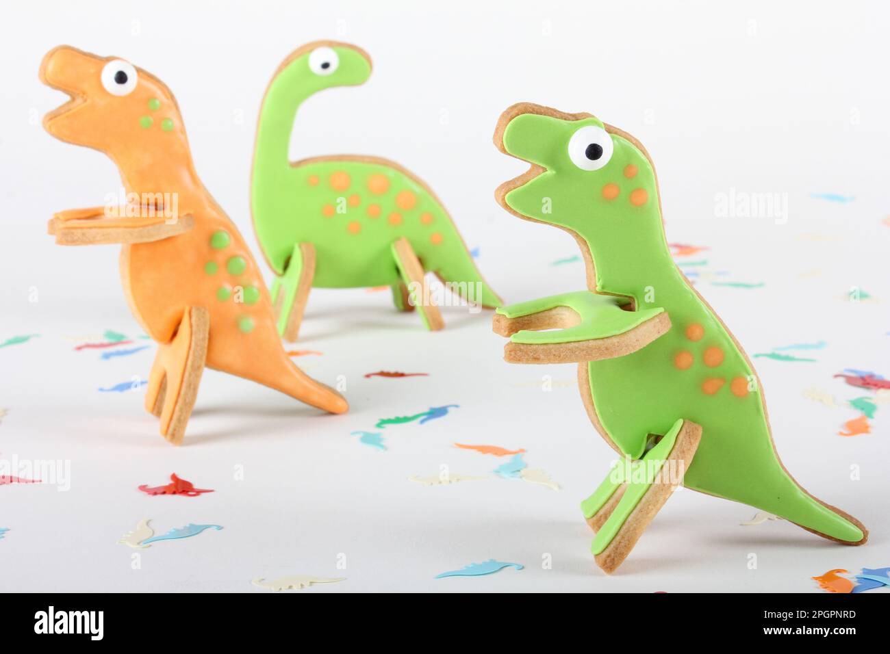 Dinosaur shaped cookies, shortbread, frosting, icing, kids birthday ...