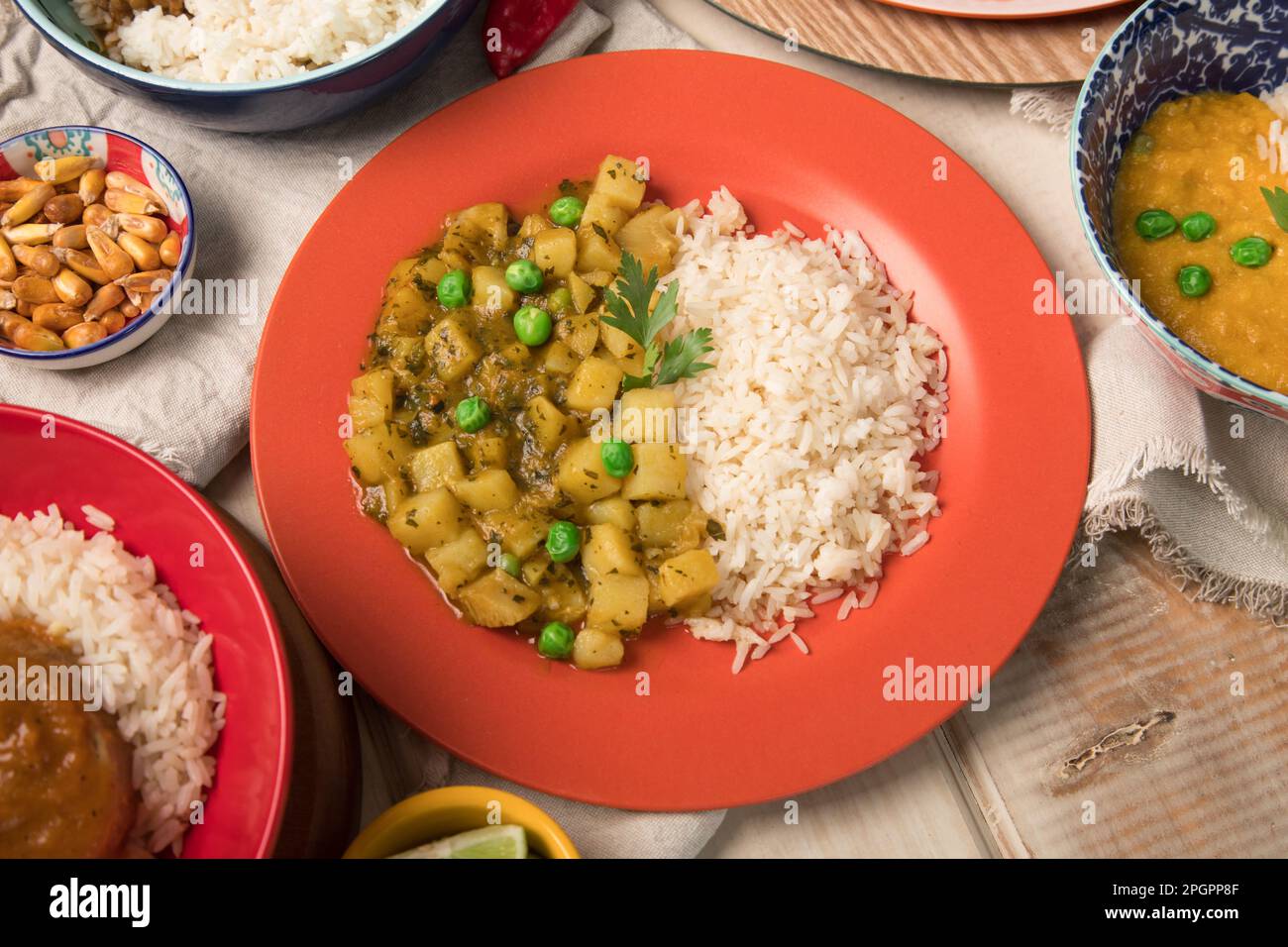Cau cau mondongo a la italiana peruvian food Stock Photo - Alamy