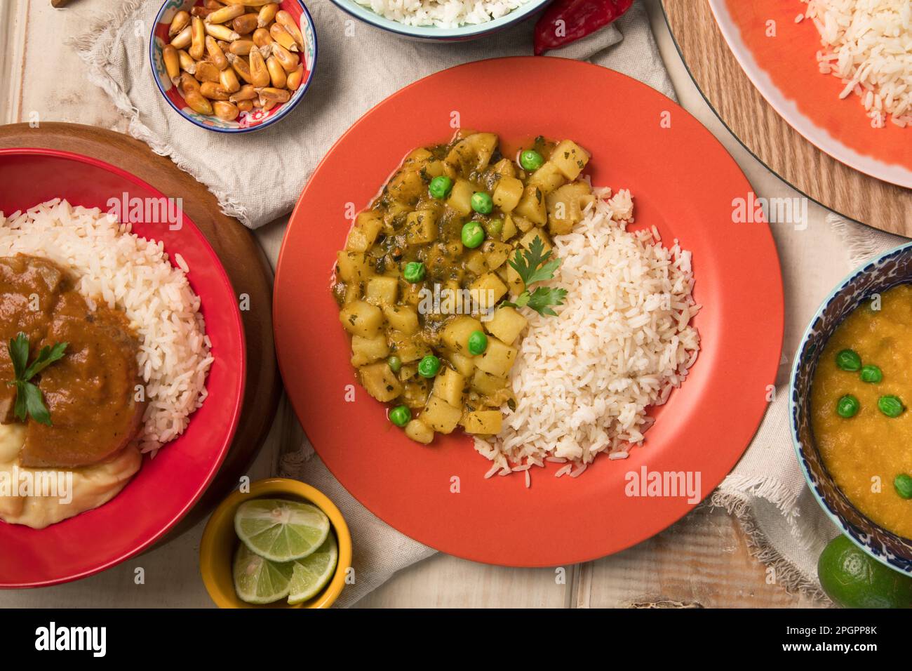 Cau cau mondongo a la italiana peruvian food Stock Photo - Alamy