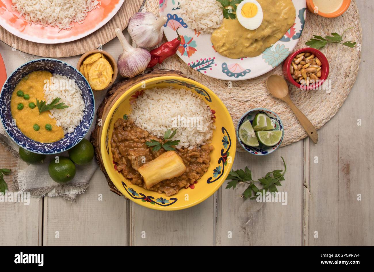 Peruvian food buffet table hi-res stock photography and images - Alamy