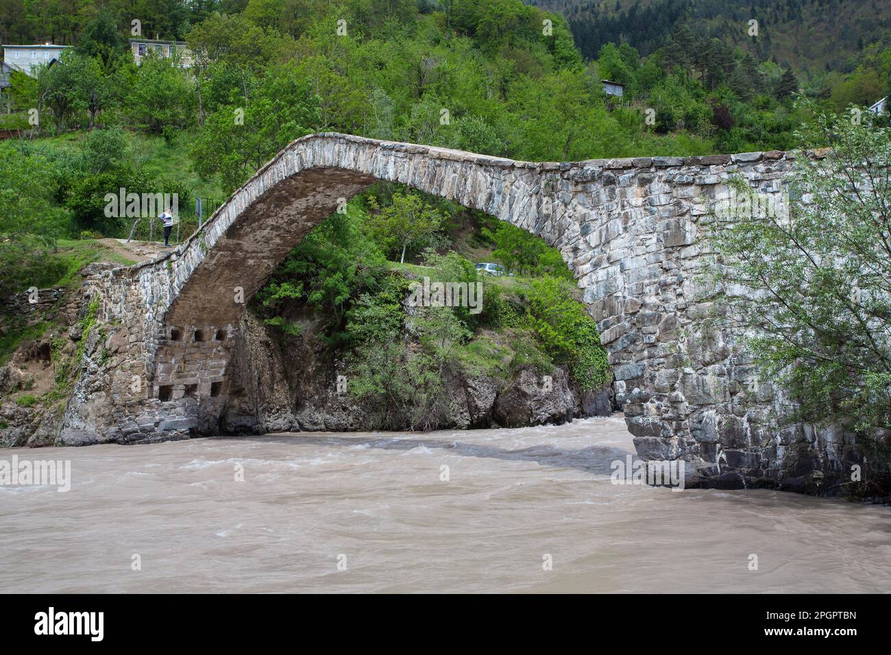 Arch bridge in Dandalo, Georgia Stock Photo - Alamy