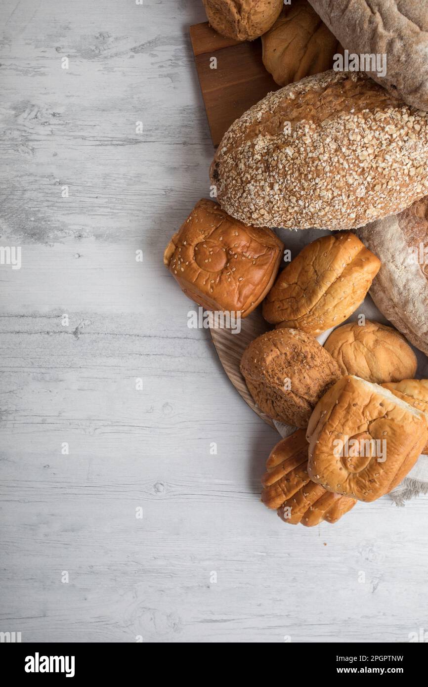 Types bread in basket hi-res stock photography and images - Alamy
