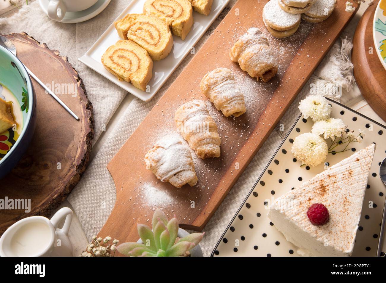 Alfajores and guargueros pastry Peruvian desserts buffet table brunch ...