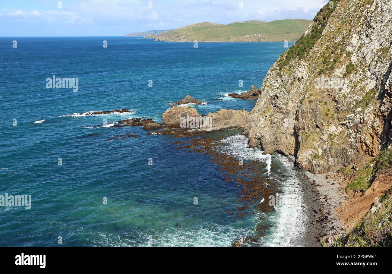 Roaring Bay - Nugget Point - New Zealand Stock Photo - Alamy