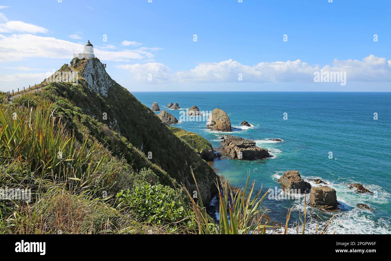 Nugget point lighthouse new zealand hi-res stock photography and images ...