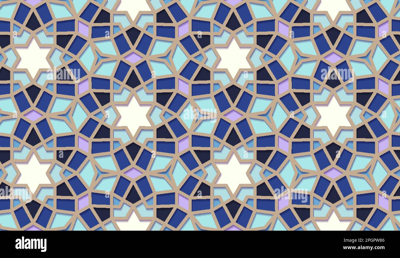 Arabic seamless girih pattern with classic islamic culture ornament ...
