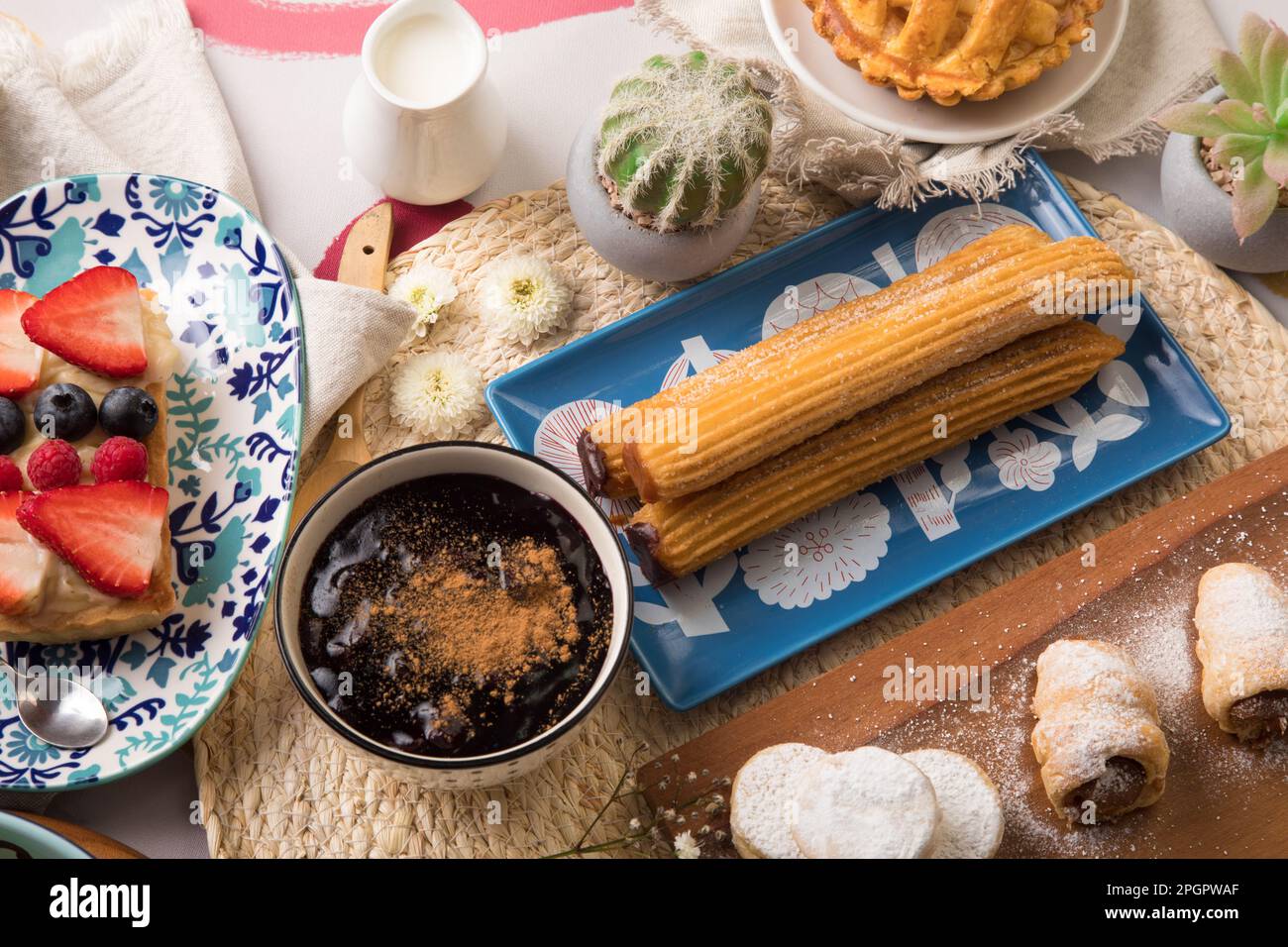 Mazamorra morada corn puding Peruvian desserts buffet table brunch ...