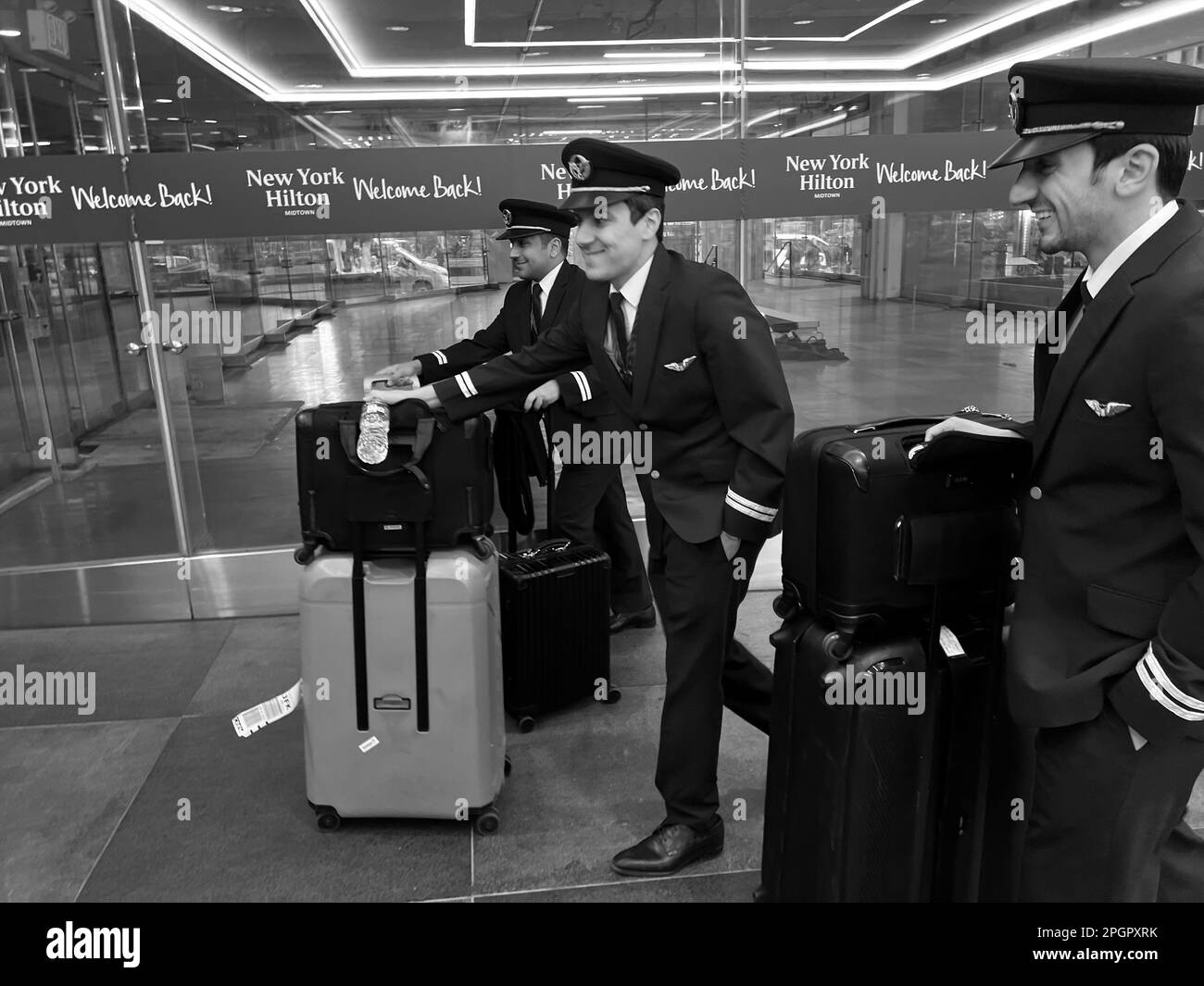 New York, NY, USA. 20th Mar, 2023. Pilots from Kuwait arrive at the ...