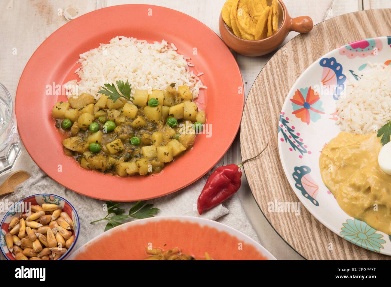 Cau cau mondongo a la italiana peruvian food Stock Photo - Alamy