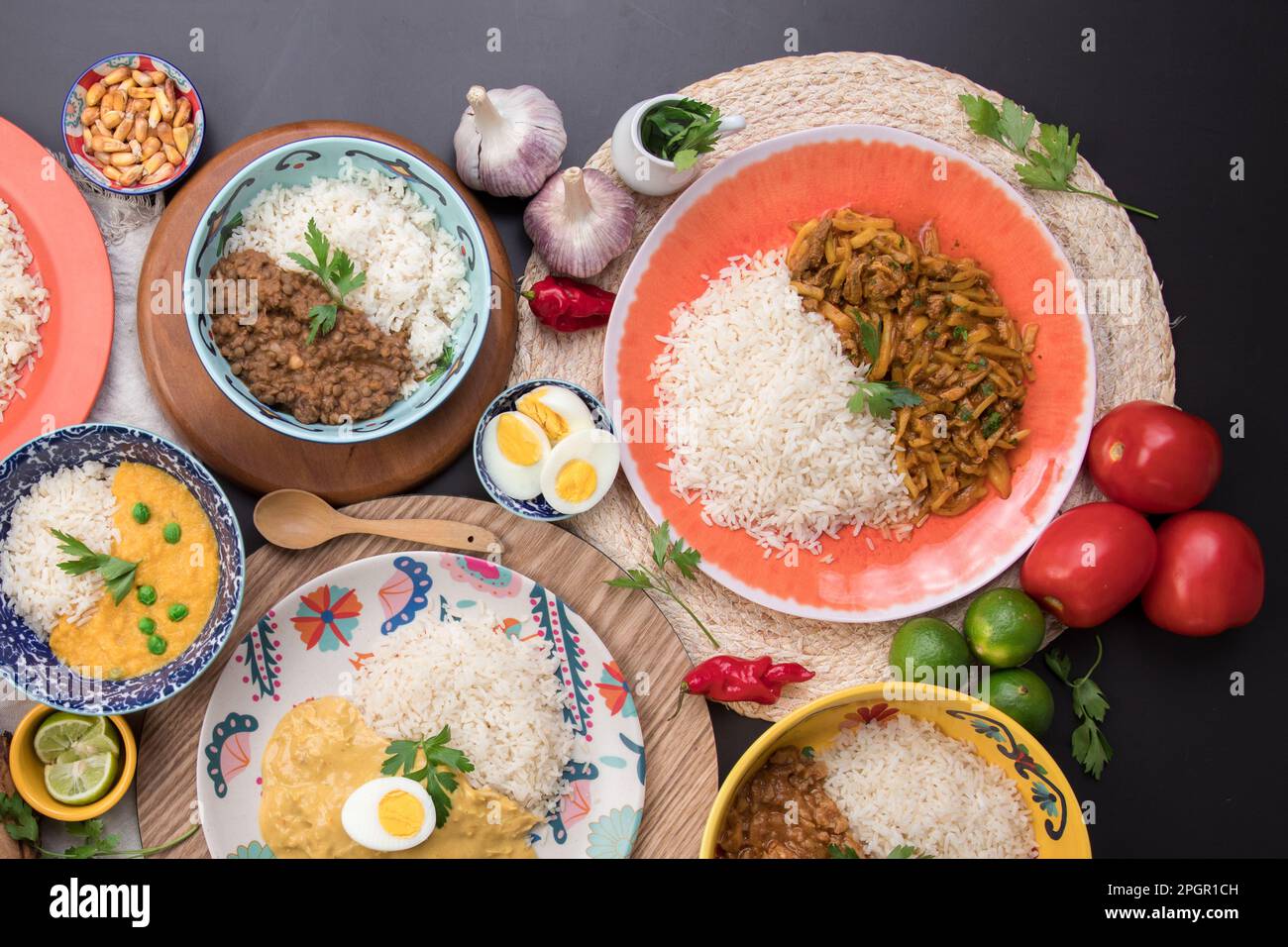 Peruvian food buffet table Stock Photo - Alamy