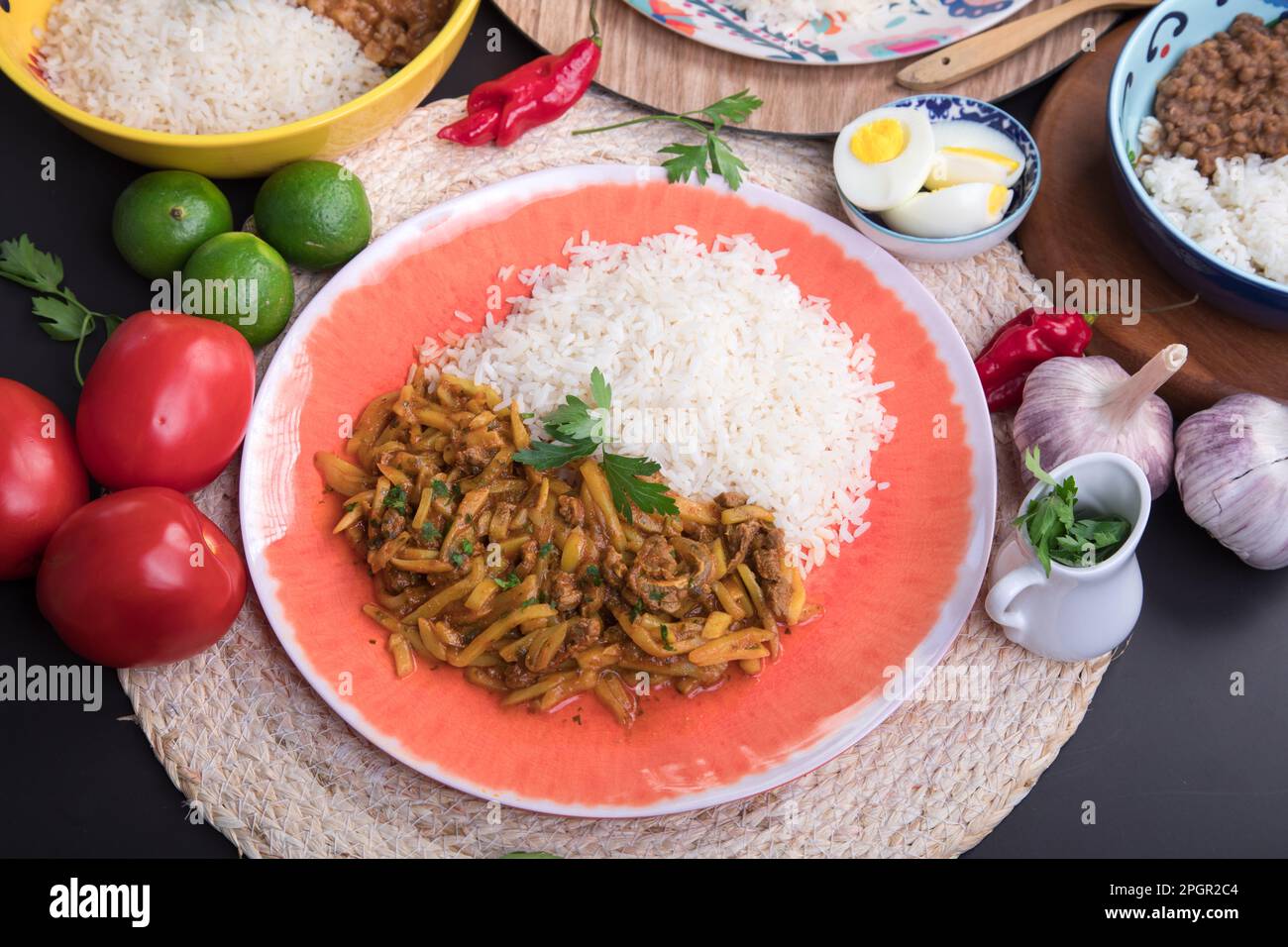 Peruvian food buffet table Stock Photo - Alamy