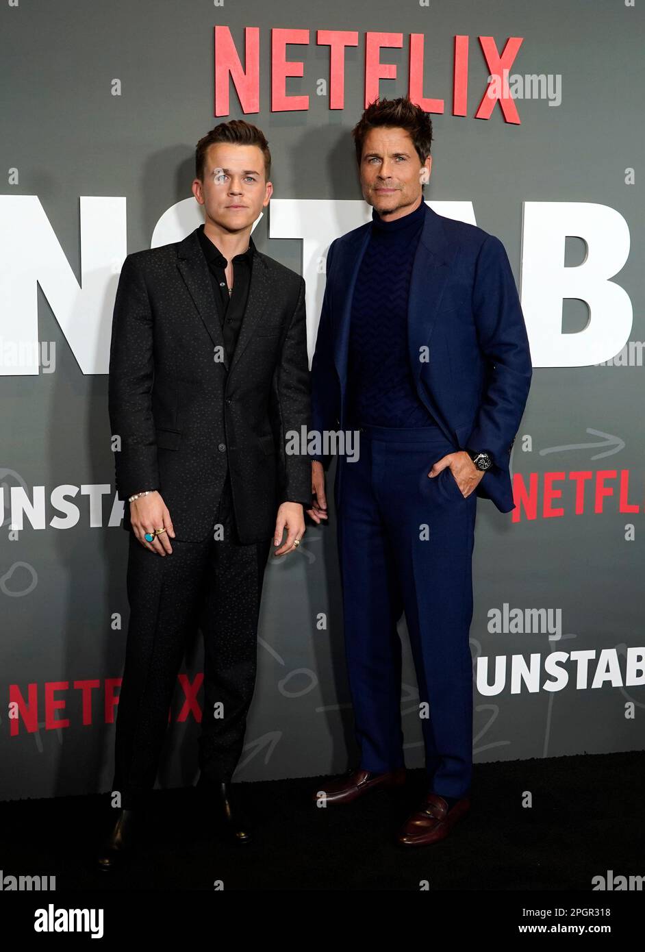 Rob Lowe, right, and his son John Owen Lowe pose together at the ...