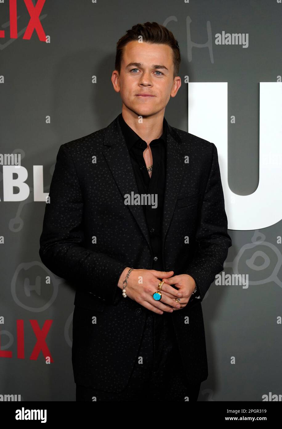 John Owen Lowe poses at the premiere of the Netflix series "Unstable ...