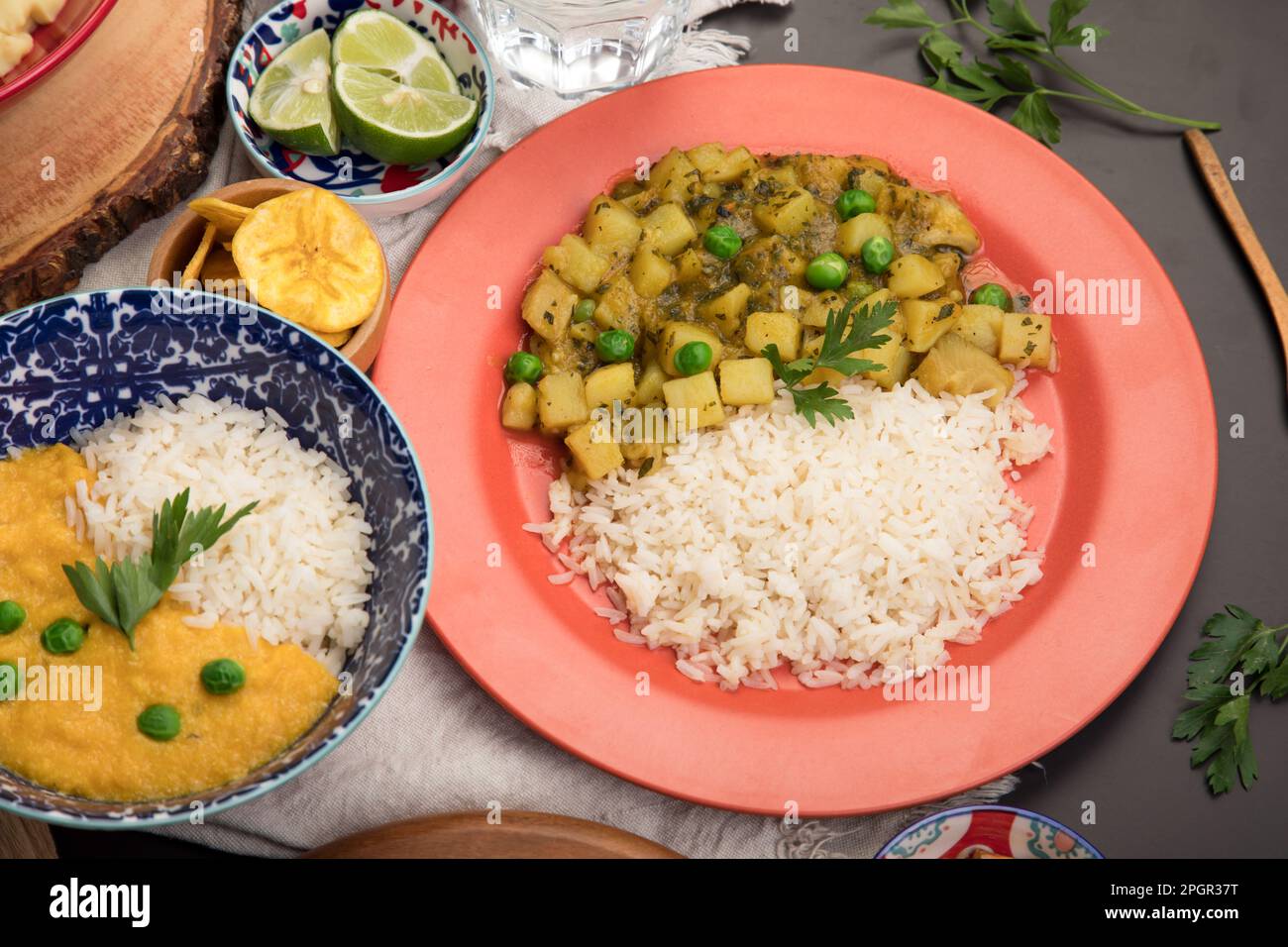 Cau cau mondongo a la italiana peruvian food Stock Photo - Alamy