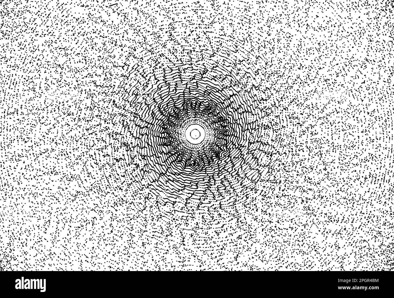 Abstract Science Or Technology Background Network Illustration With Particle 3d Grid Surface