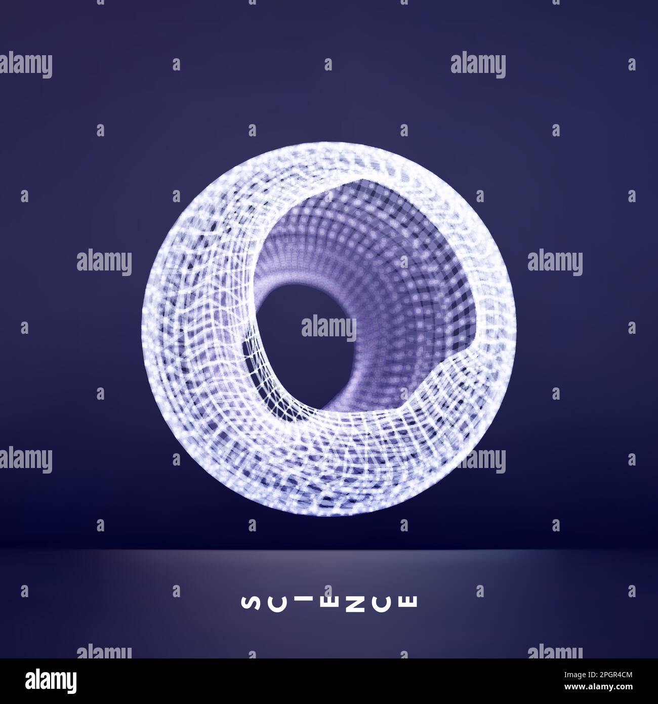 Sphere With Connected Lines And Dots Wireframe Illustration Abstract 3d Grid Design