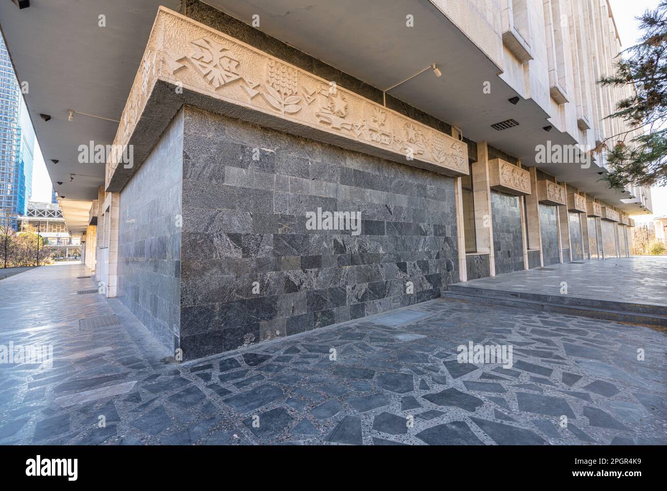 Tirana, Albania. March 2023. exterior view of the national history ...