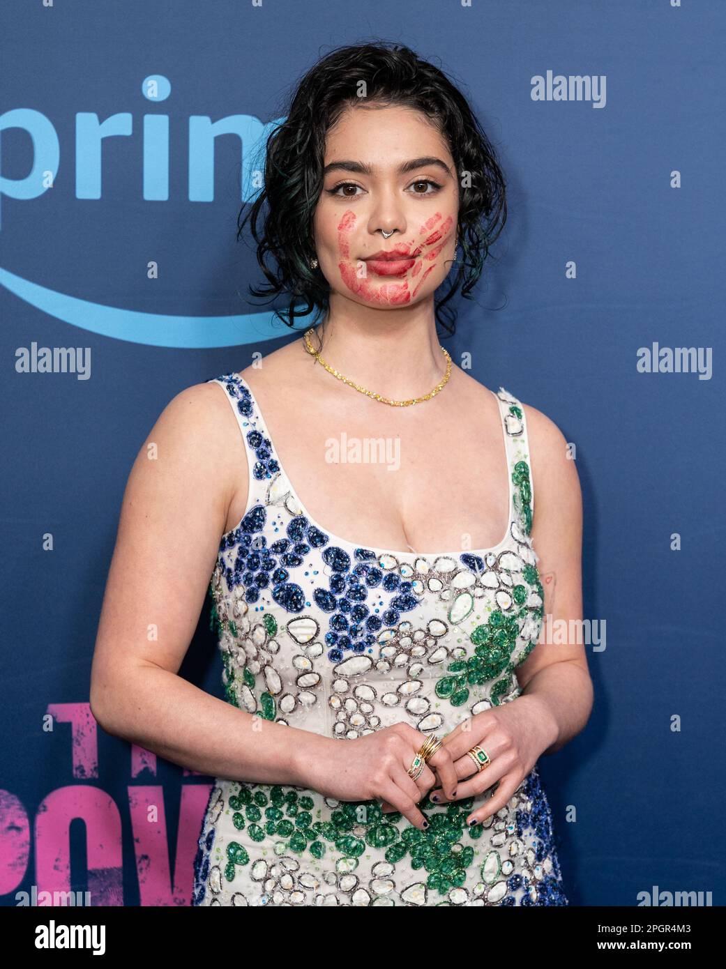 New York, USA. 23rd Mar, 2023. Auli'i Cravalho wearing dress by Naeem Khan attends premiere of ...