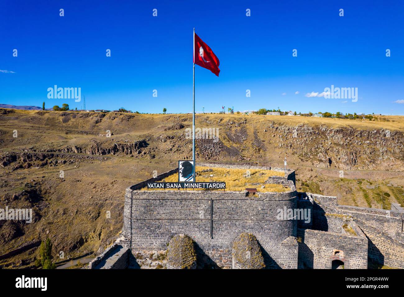Kars, Turkey - October 25, 2022: Castle of Kars (Turkish: Kars Kalesi ...