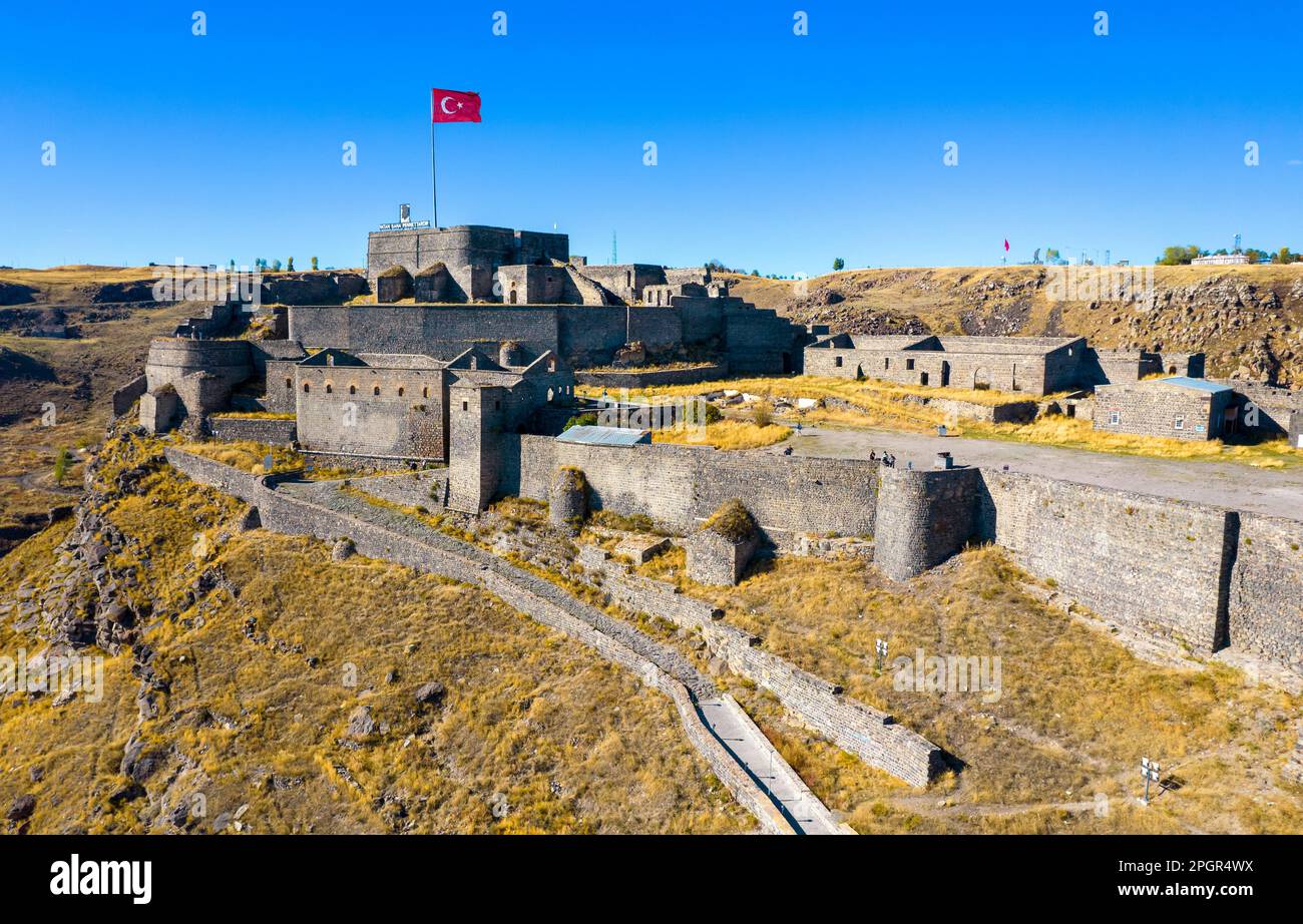 Kars, Turkey - October 25, 2022: Castle of Kars (Turkish: Kars Kalesi ...