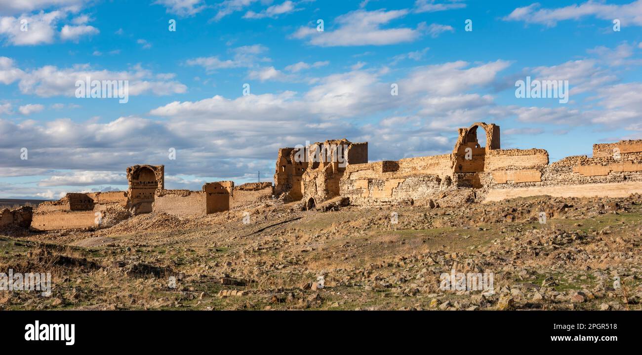 Kars, Turkey - October 28, 2022: Ani Ruins in Kars, Turkey. Walls of ...