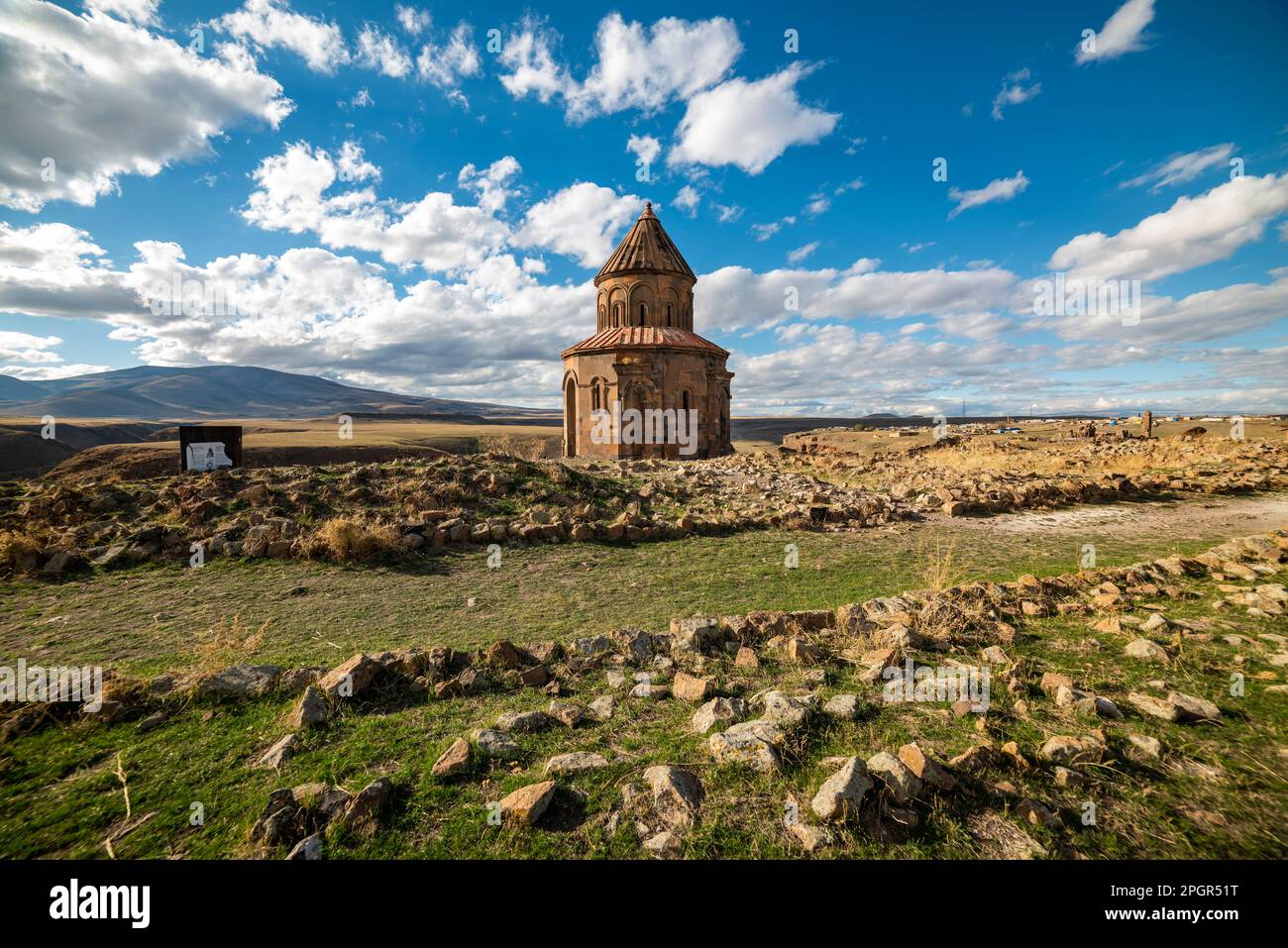 Kars, Turkey - October 28, 2022: Ani Ruins in Kars, Turkey. The Church ...