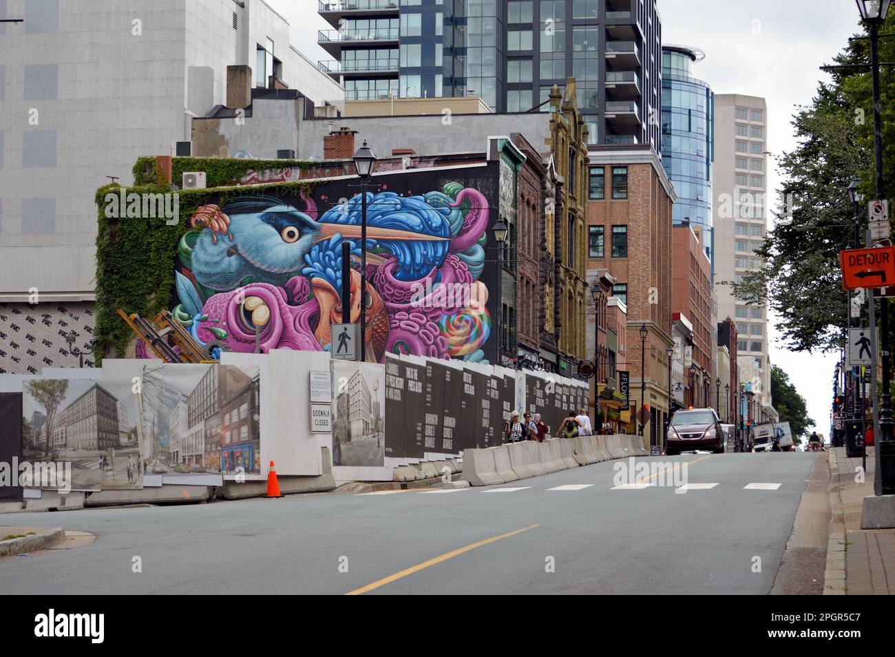 Corner of Barrington Street and George Street in Halifax, Nova Scotia ...