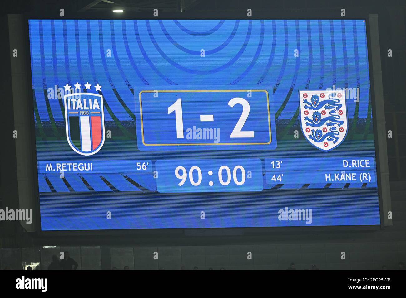 Germany 1 england scoreboard hi-res stock photography and images - Alamy