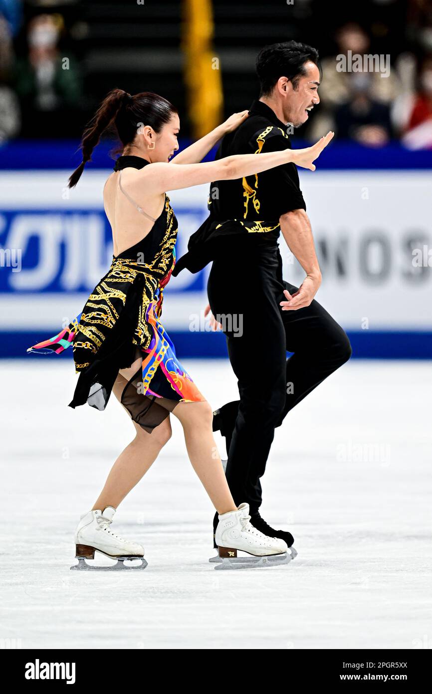 Kana MURAMOTO & Daisuke TAKAHASHI (JPN), during Ice Dance Rhythm Dance ...