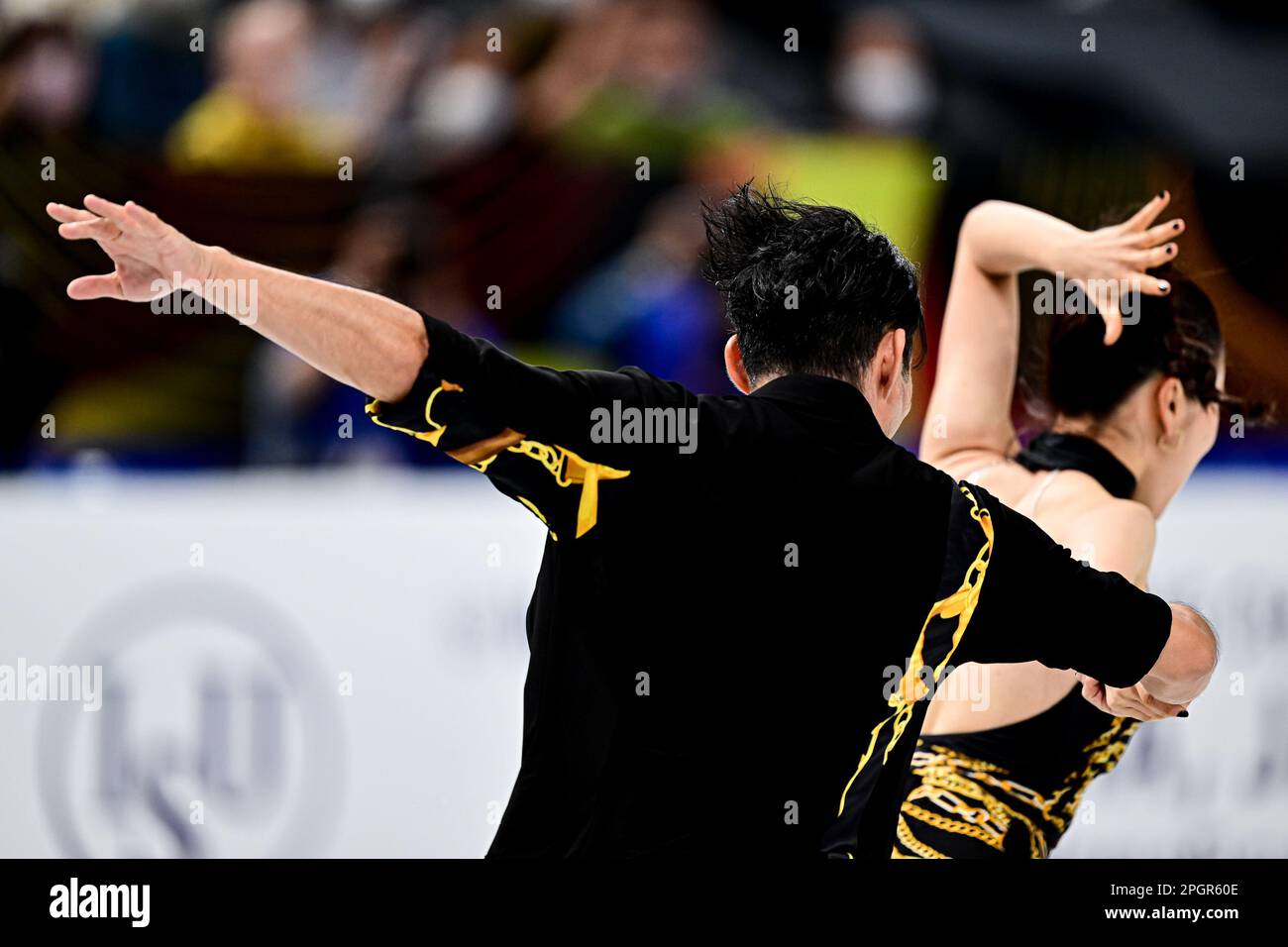 Kana MURAMOTO & Daisuke TAKAHASHI (JPN), during Ice Dance Rhythm Dance ...