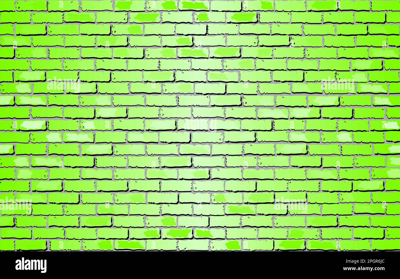 Shiny Light Green brick wall - Illustration, Green abstract background ...