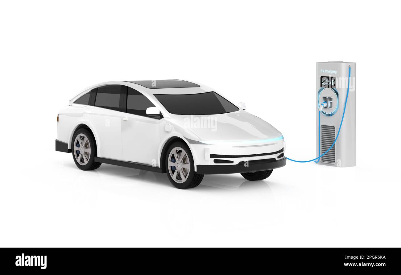 Ev car charge station on Cut Out Stock Images & Pictures - Alamy