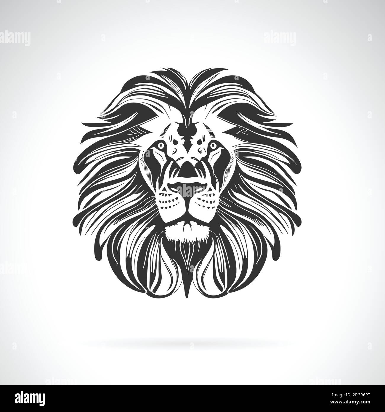 Vector of lion head design on white background. Easy editable layered ...