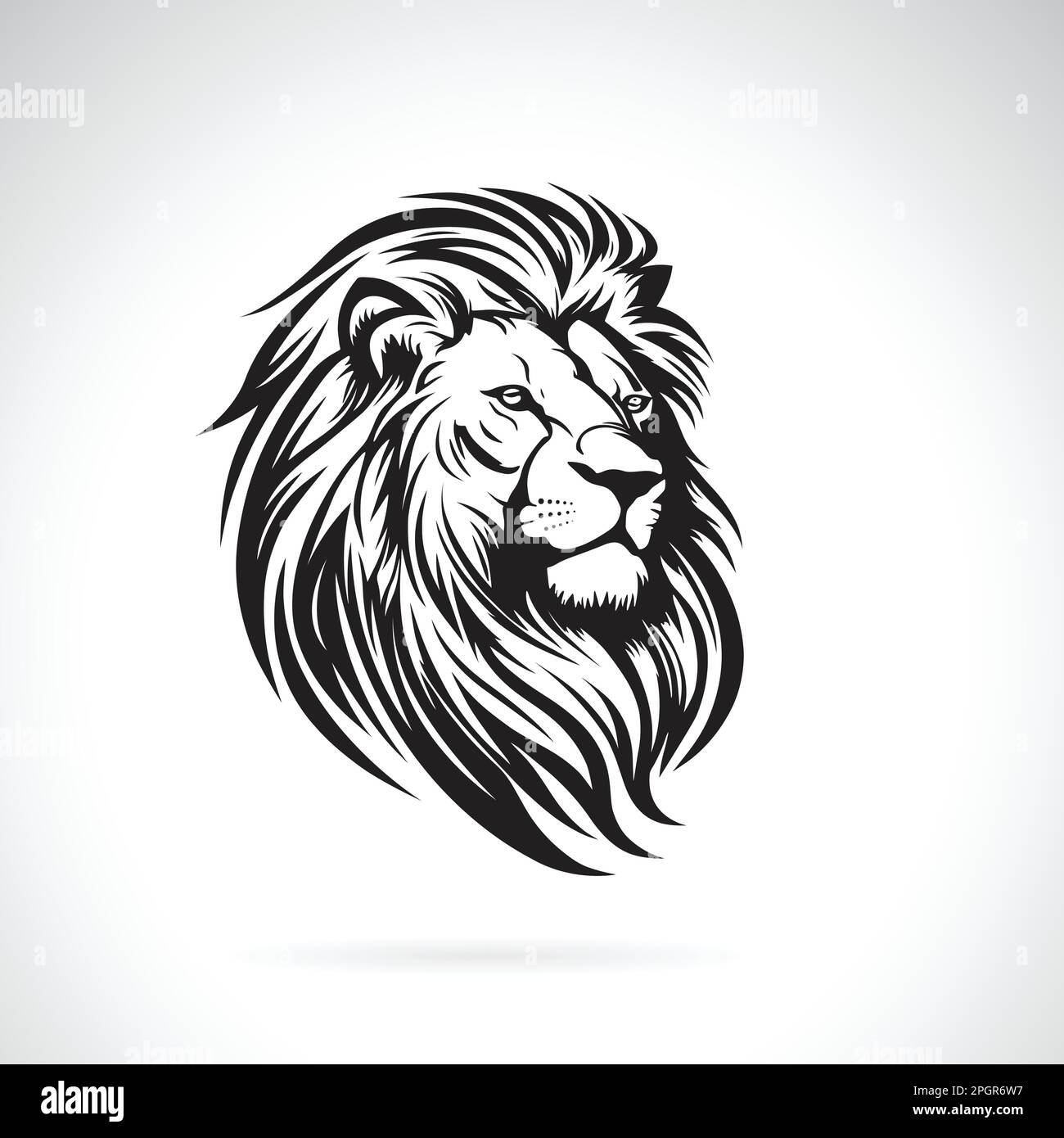 Vector of lion head design on white background. Easy editable layered ...