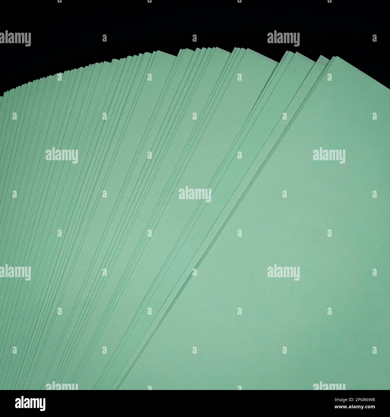 Light Green Colored Paper. Photo of a stack colored paper Stock Photo ...