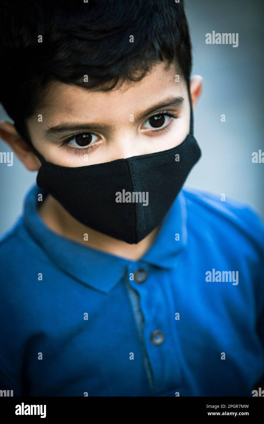 Little boy wearing face mask Stock Photo - Alamy