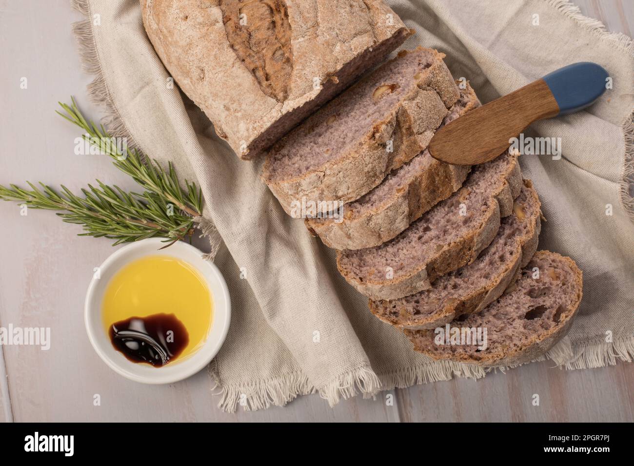 Olive flavour loaf Types of bread Stock Photo - Alamy