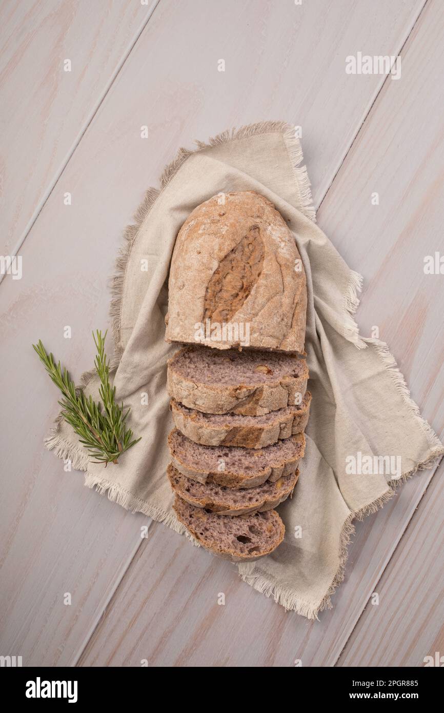Olive flavour loaf Types of bread Stock Photo - Alamy