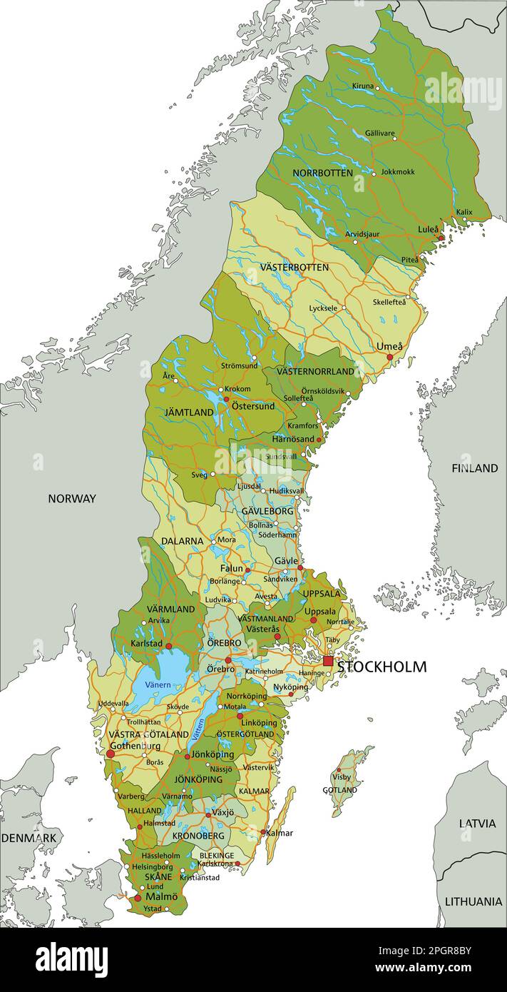 Sweden Political Map