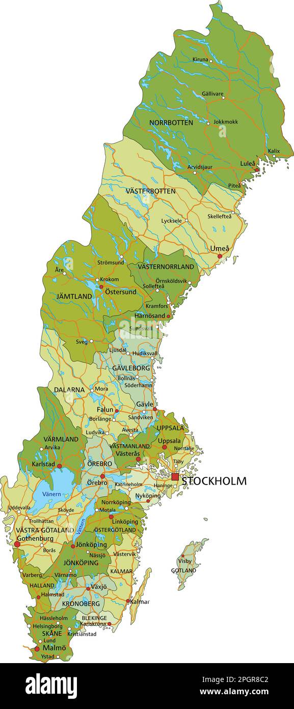 Sweden Political Map