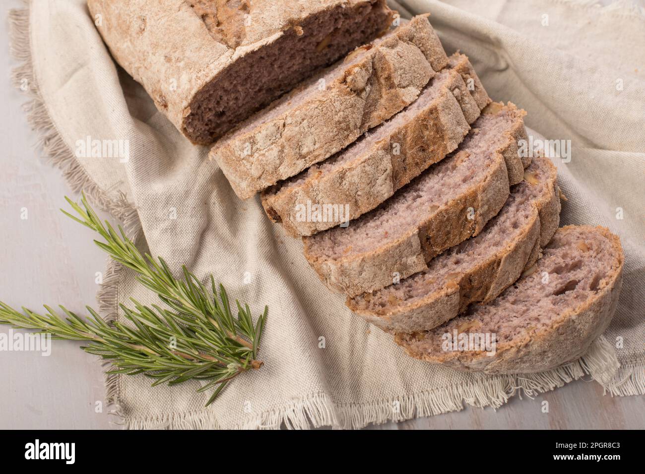 Olive flavour loaf Types of bread Stock Photo - Alamy