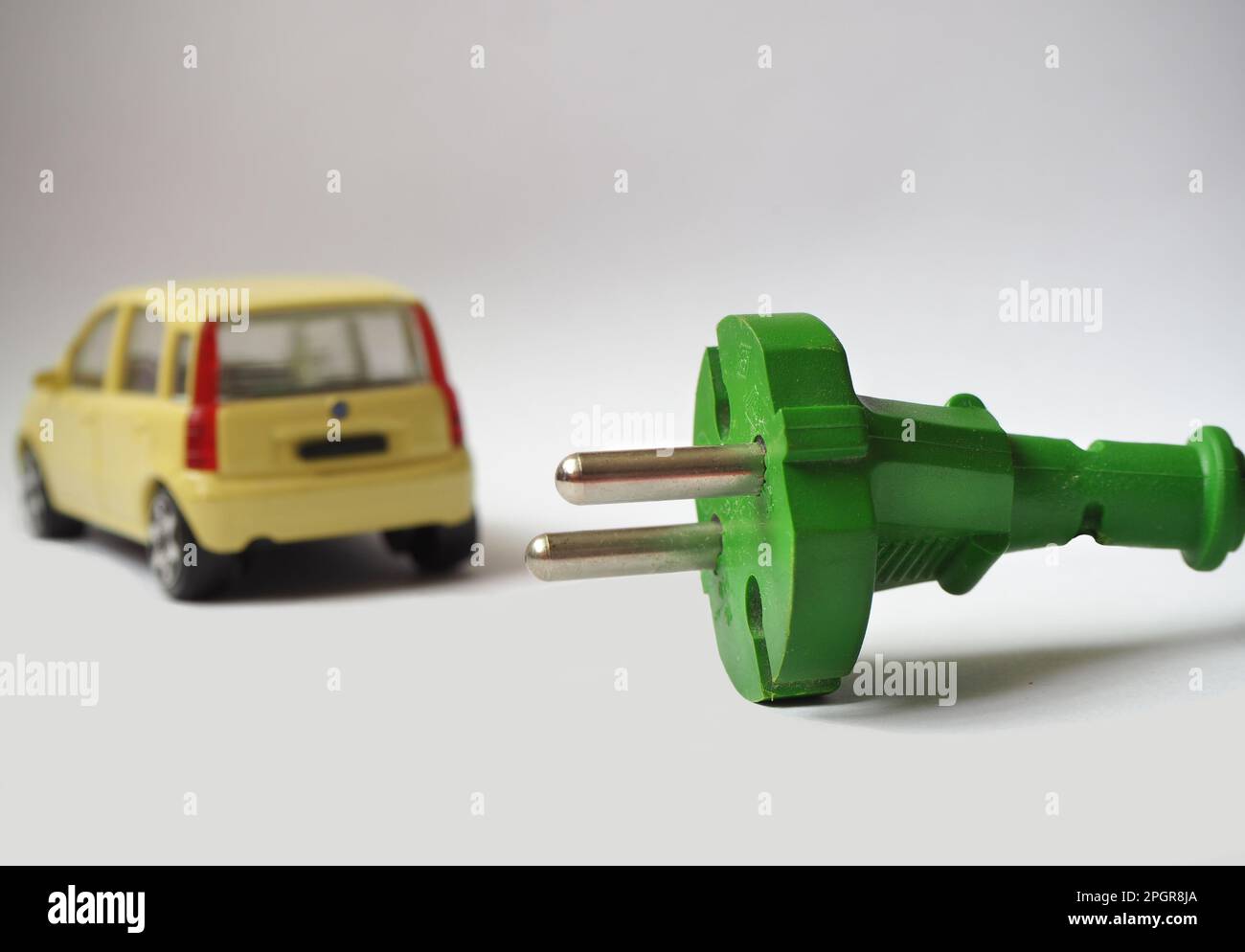 Green power for electric vehicles. Sustainable energy concept Stock ...